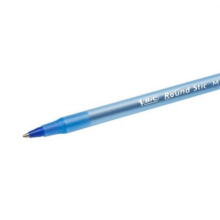 8 Stylos bleus BIC round stic Medium - Cdiscount Beaux-Arts et Loisirs ...