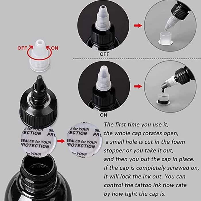 Bâton Et Tampon D'Encre De Tatouage Noir, Encre De Tatouage, Encre De ...