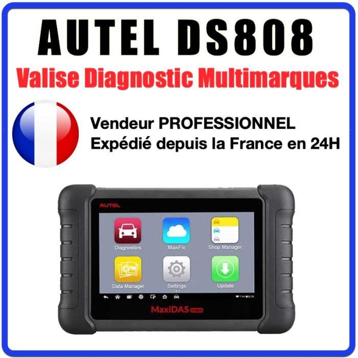 Valise Diagnostique Multimarque Auto En Français Obd avec Ecran AUTEL ...