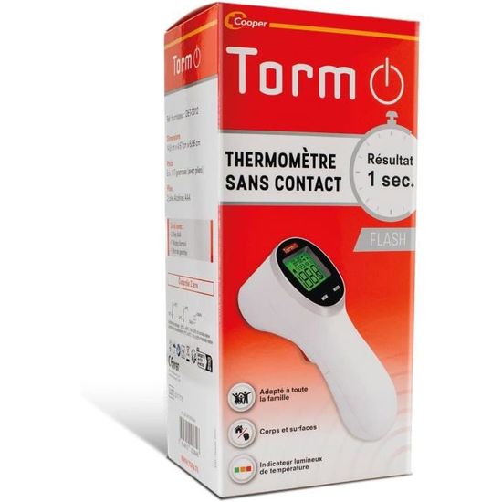 Thermomètre Sans Contact Flash - Prise De Température À Distance - Thermomètre Pistolet À ...