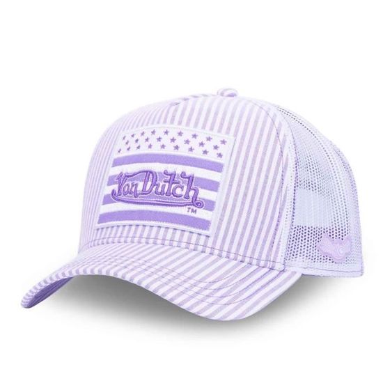 Casquette Trucker 'USA Flag Stripe' - VON DUTCH - Violet - Femme ...