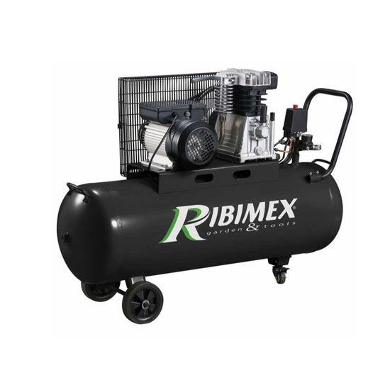 Ribimex Compresseur d'air 3cv cuve 100 litres courroie bi-cylindres ...
