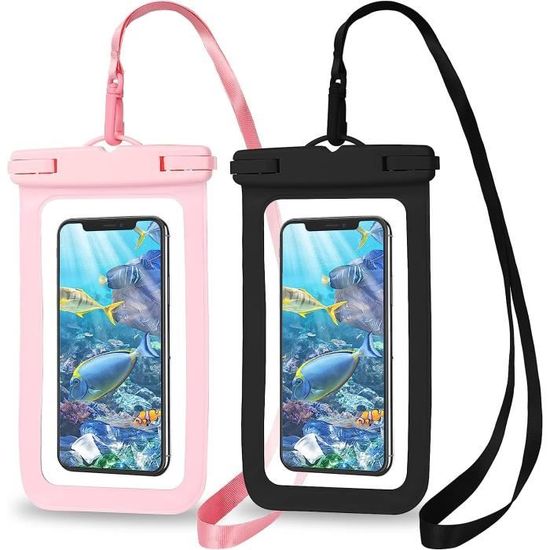 Molain Pochette Étanche pour Téléphone Portable 2 Packs Lanière ...