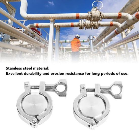 2 Set Weld Ferrule Clamp 304 Inox Sanitaire Soudure pour Industrie ...