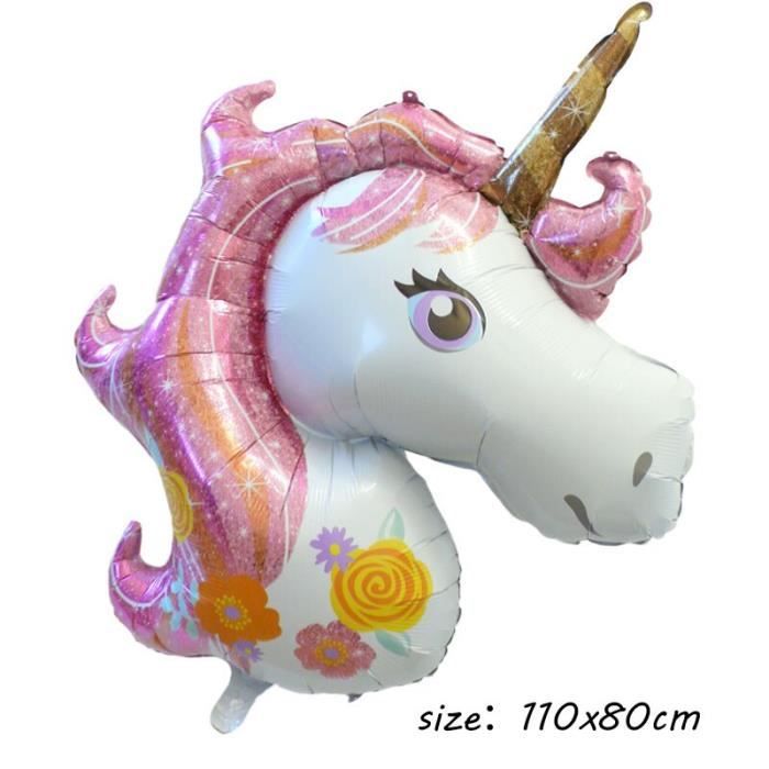 136x97cm géant Laser dégradés licorne cheval ballon arc en ciel licorne ...