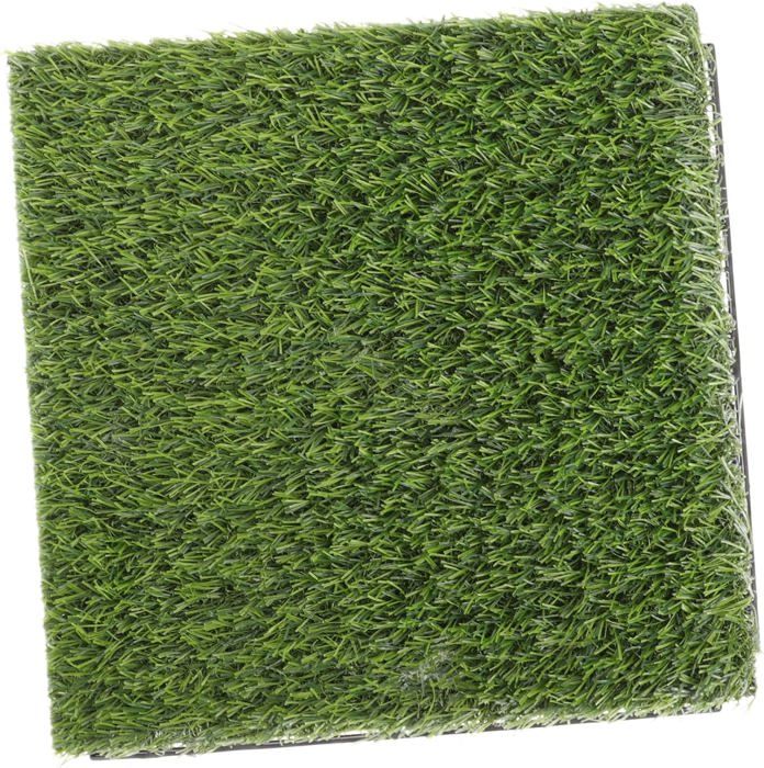 Vert Carrés De Gazon Synthétique Faux Tapis Dherbe Carrés De Gazon Artificiel Tapis d'herbe ...