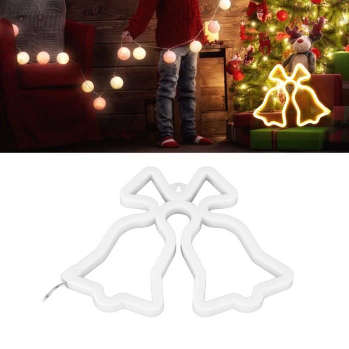 Akozon Néon LED Néon de Noël en forme de cloche LED enseignes au néon ...