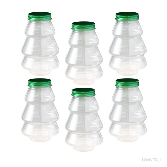 6 Pièces bocal à bonbons Transparent Grand Biscuit Bouteille de Sucre ...