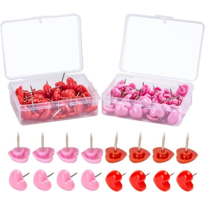 Punaise en Forme de Coeur Épingles Créative Carte Punaises Mur Punaises ...