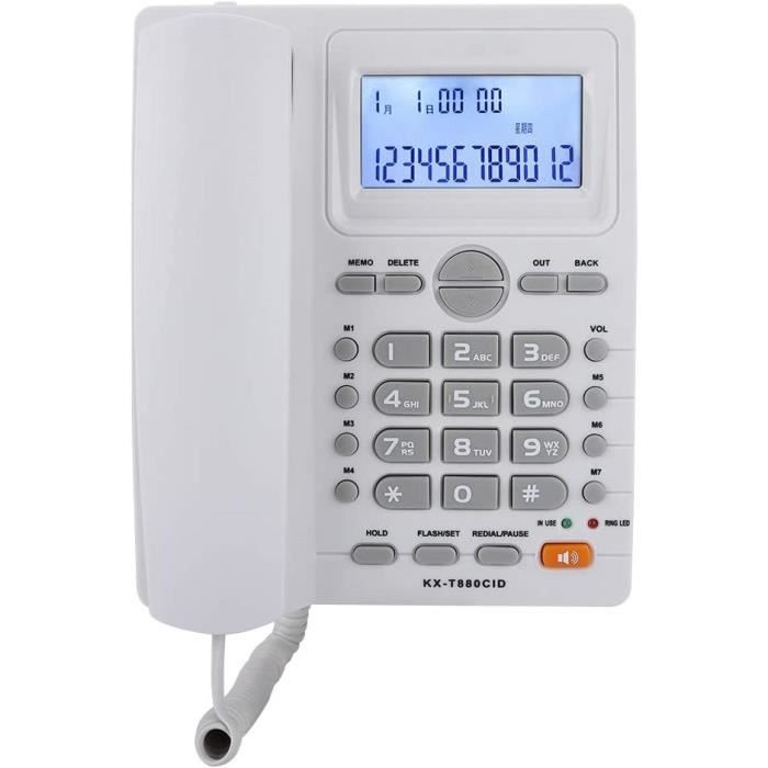 Téléphone Fixe avec Fil, sans Batterie, téléphone de Bureau Design à ...
