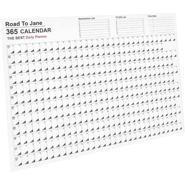 Calendrier Annuel Faire La Maison Polyvalent Ordre Du Jour Mur ...