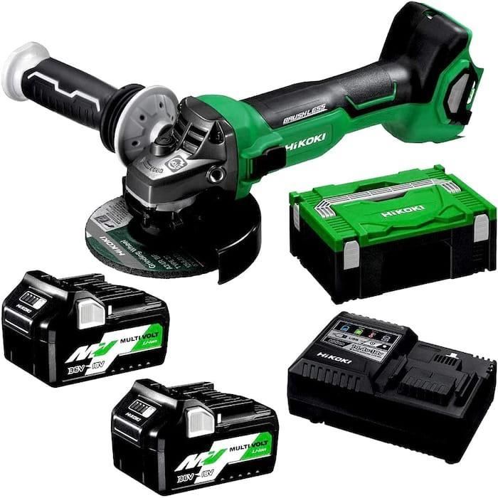 Hikoki - meuleuse d'angle à batterie 36v 2,5ah li-ion 125mm - g3613dawrz - Cdiscount Bricolage