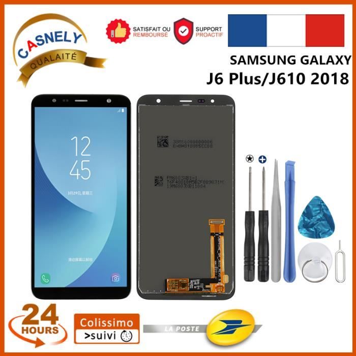 Pour Samsung Galaxy J6 Plus-J610 2018 Noir Ecran avec Lcd Vitre Tactile ...