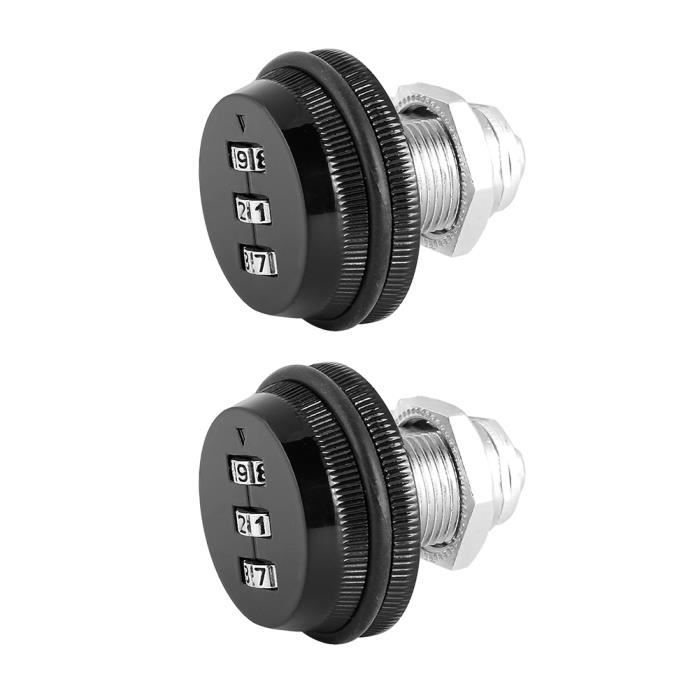 Serrure à code mécanique - CIKONIELF - ETO - Mot de passe à 3 chiffres - Alliage de zinc - Noir ...