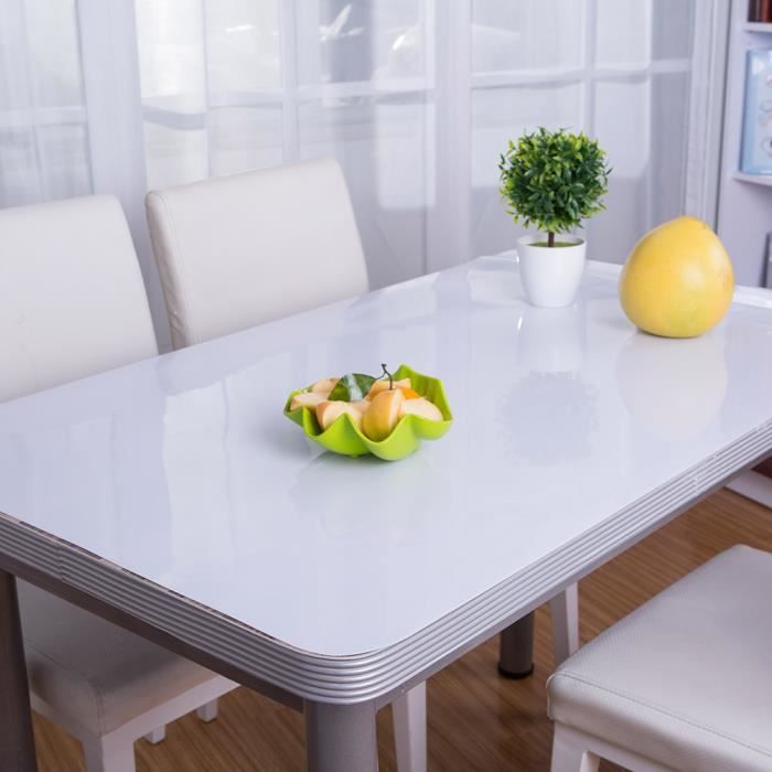 Cikonielf tapis de table en PVC transparent Tissu de tapis de table à ...