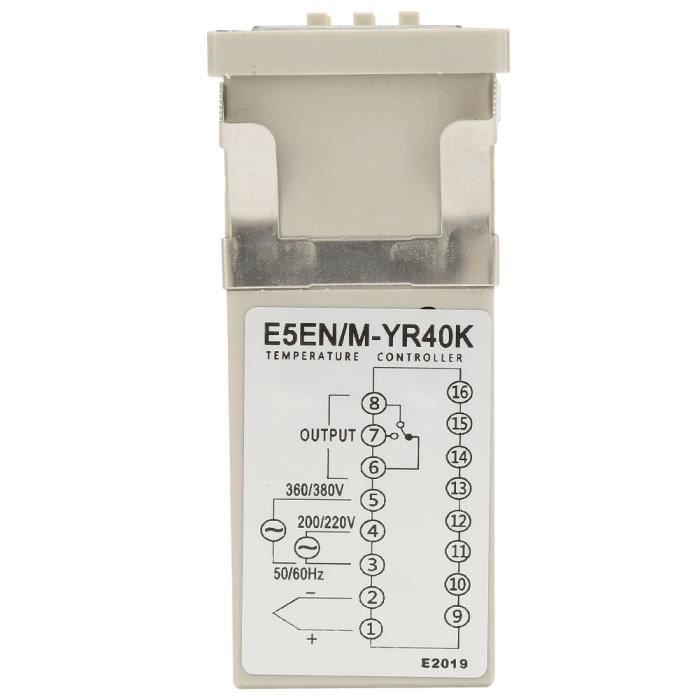 Régulateur de température E5EM-YR40K Régulateur de température de type K Régulateur de ...