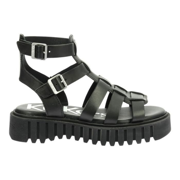 Sandales Kickers KICK FABIOLA Noir - Cdiscount Chaussures