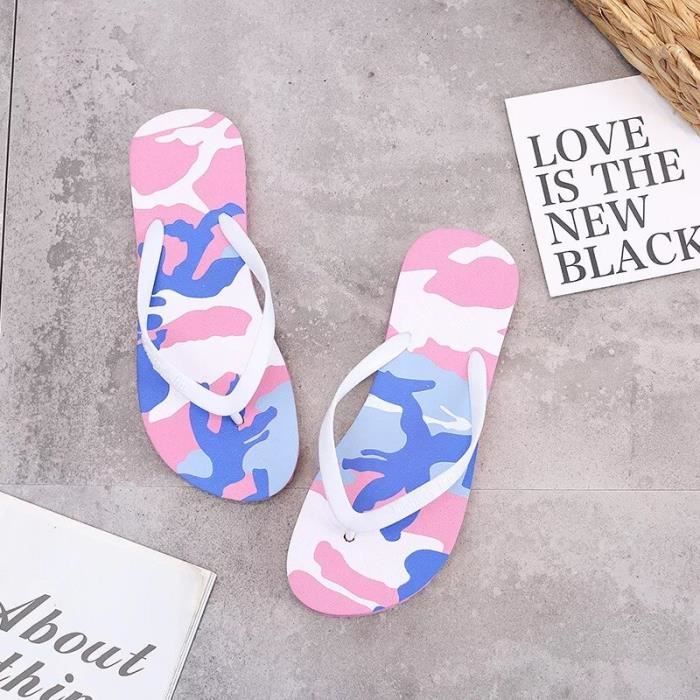 Tong,Tongs d'été pour Couple hommes et femmes, Camouflage avec le même ...