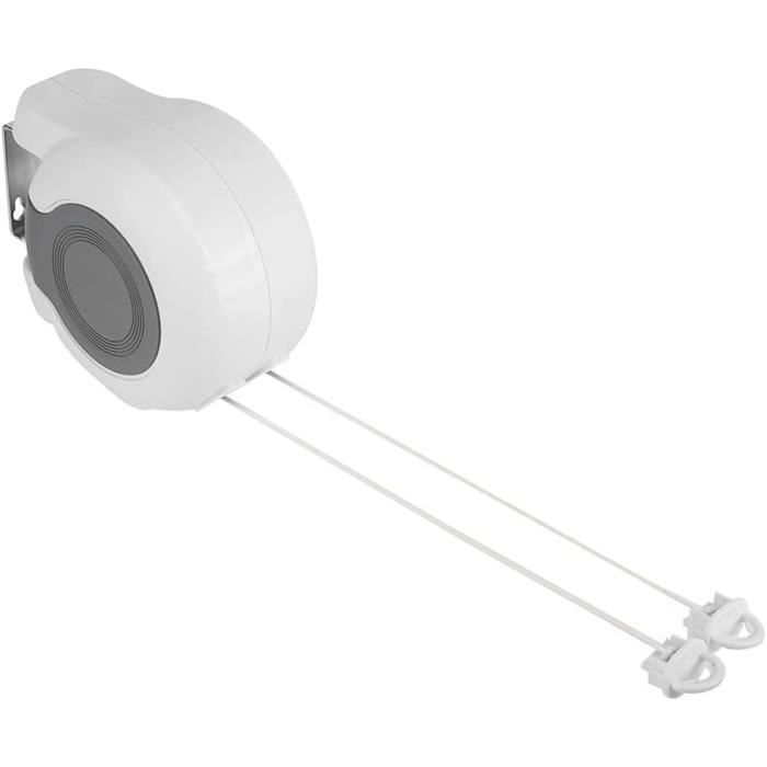 Corde à linge rétractable à deux fils pour intérieur et extérieur ...