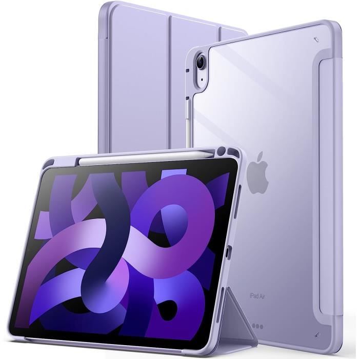 Coque Pour Ipad Air 5-4 (10,9 Pouces 2022-2020 5Eme-4Eme Génération) Avec Porte-Pencil, Étui ...