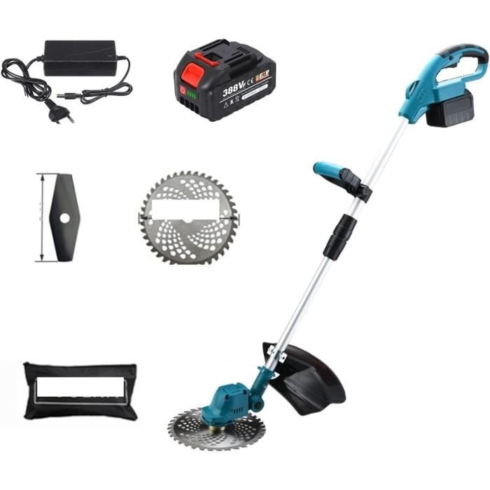 Coupe-Bordure D'Herbe Tondeuse À Gazon Électrique Sans Fil De 9 Pouces Moteur Sans Brosse Coupe ...