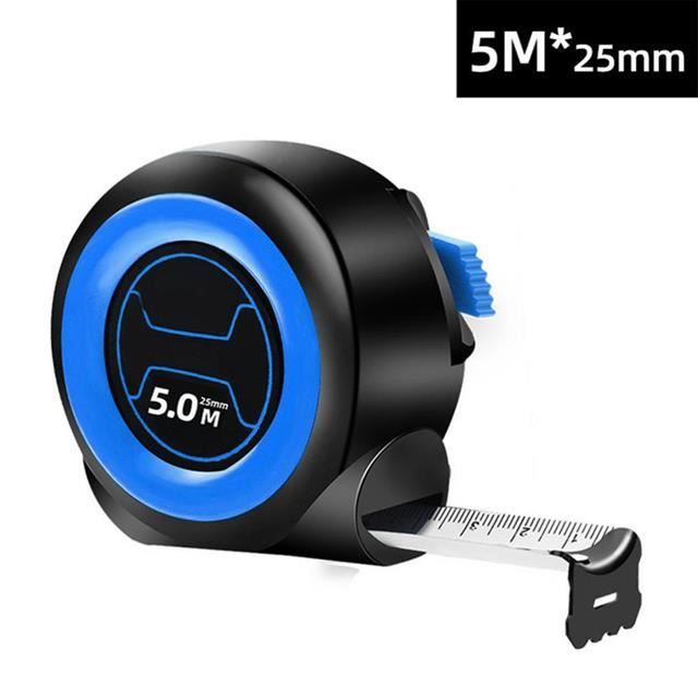 Mètre à ruban,5M 25MM--Règle De Ruban À Verrouillage Automatique Mesure Ruban À Mesurer En Acier ...