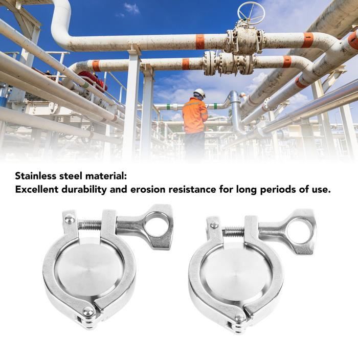 2 Set Weld Ferrule Clamp 304 Inox Sanitaire Soudure pour Industrie ...