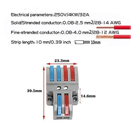 Bornier Electrique, 10 Pcs Connecteur Electrique Avec Levier De ...