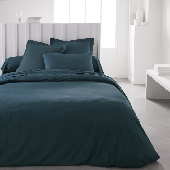 Taie de traversin TODAY Essential - 45 x 185 cm - 100% Coton uni - Paon ...