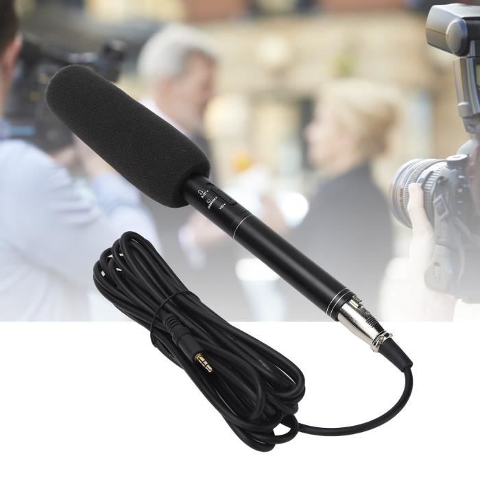 RUR Mini Microphone d'interview haute sensibilité noir Mini micro ...