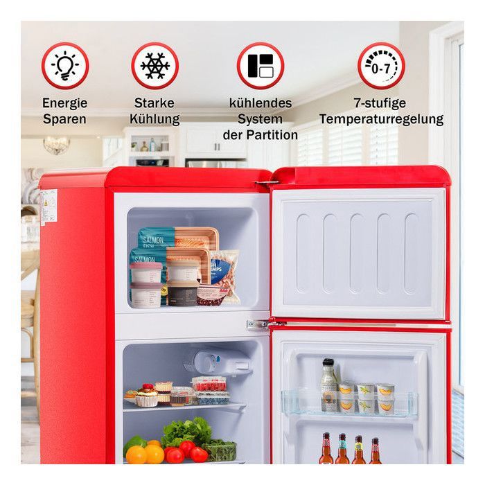 Réfrigérateur-congélateur 60 litres 38L+22L, Frigo à double porte, 102 ...