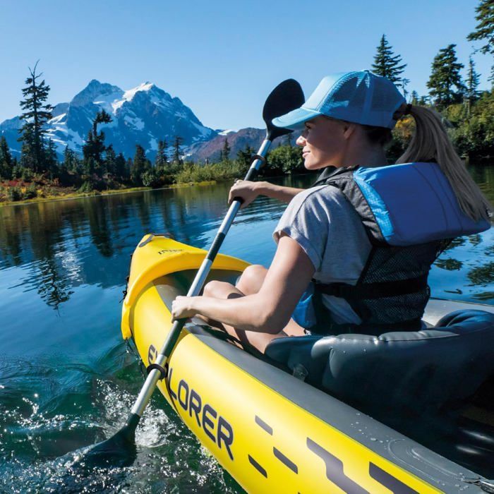 Kayak Gonflable pour 2 Personnes - Rames Incluses - Gonfleur Fourni ...