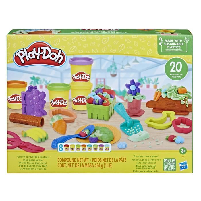 Play-Doh Mon petit jardin, Coffret de pâte à modeler pour faire pousser ...