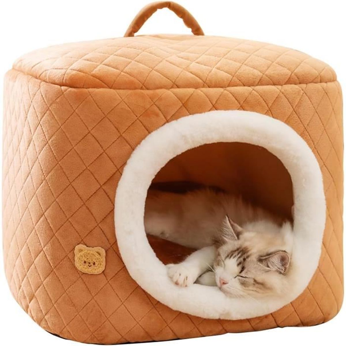 Maison pour Chat, Lit Grotte pour Chat Chaud 2 en 1, Tente pour Chat ...