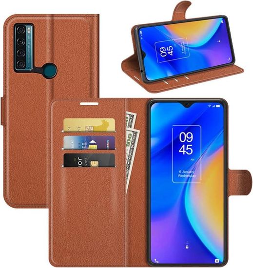 Étui de protection en cuir PU pour TCL 20 SE 6,82 pouces, avec motif ...
