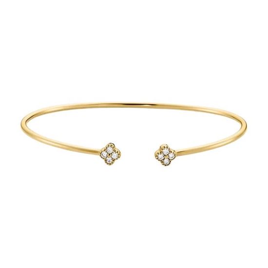 Bracelet jonc - AGATHA - Agatha Beloved - Argent véritable doré - Oxyde de zirconium - 56 mm ...