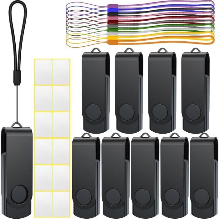 Cle USB 8 Go Lot de 10 USB 2.0 Clé USB Flash Drive Rotative Clef USB ...