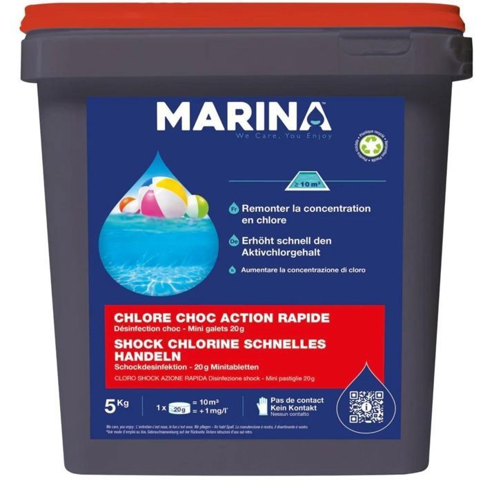 Chlore Choc Action Rapide Galets 20g - 5kg Piscine - Cdiscount Jardin