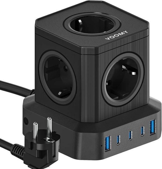 Prise Usb Secteur 65W Multiple Cube,10 En 1 Mulitpreses Et Chargeur Usb ...