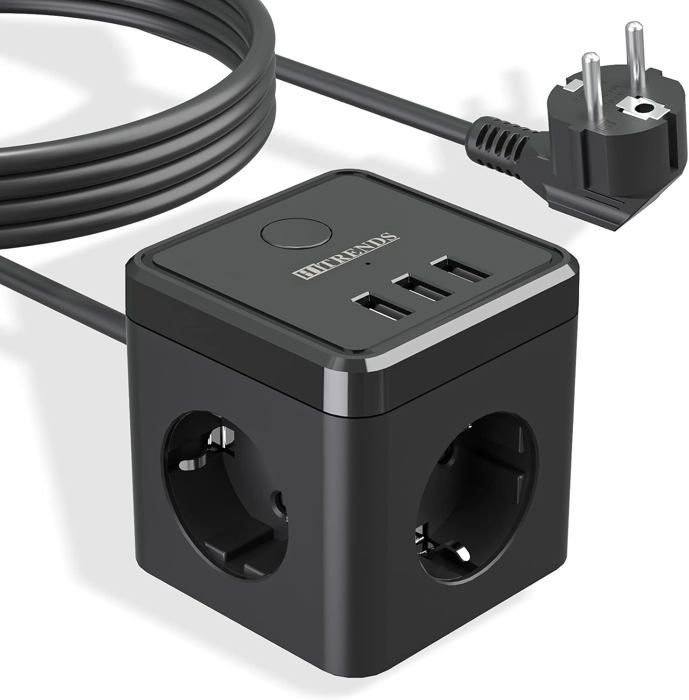 Multiprise Cube Usb,Multiprise 3X Prise 3 Usb Avec Interrupteur ...