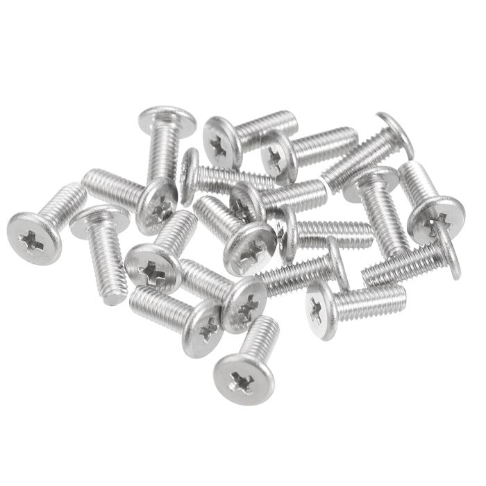 Vis cruciforme SOURCING MAP 20Pcs M3-0,5 x 8 mm Plat Rond Diriger Inox ...