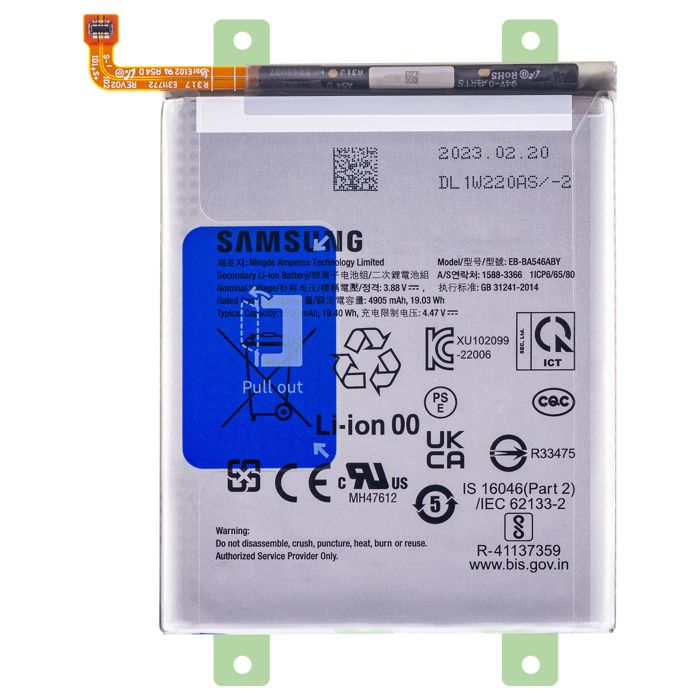 Batterie pour Samsung A55, A54, A35, A34 et A25 5000mAh EB-BA546ABY ...