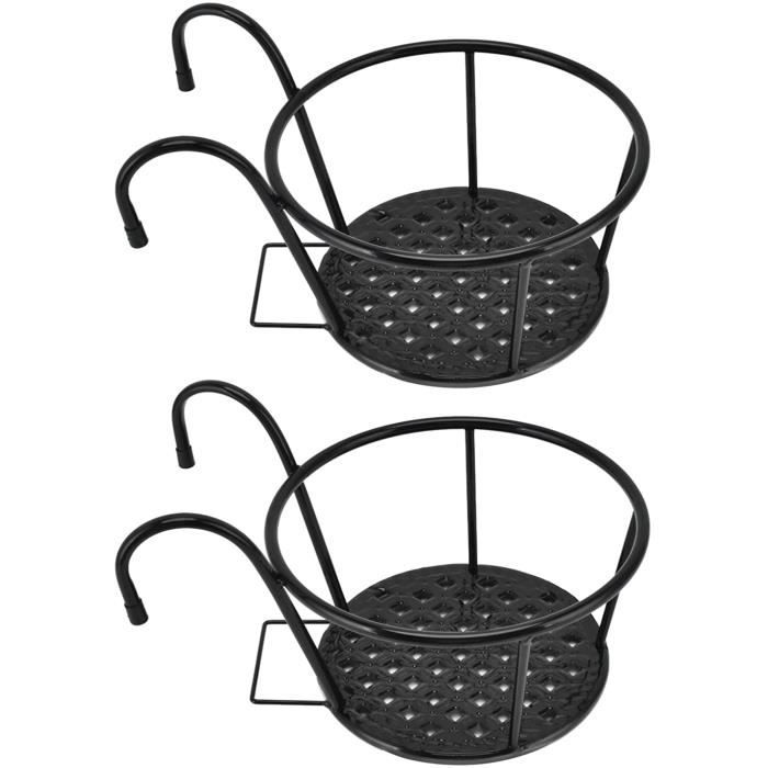 Panier de jardinières suspendu, 2 pièces porte-pots de fleurs en fer ...