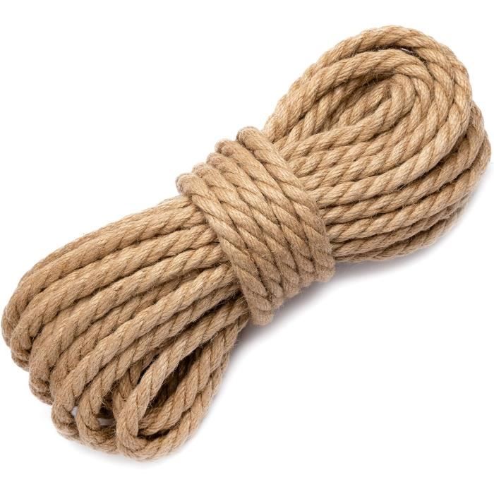 Corde En Jute 10 Mm 10 M 100 % Naturelle Corde En Jute - Fibres ...
