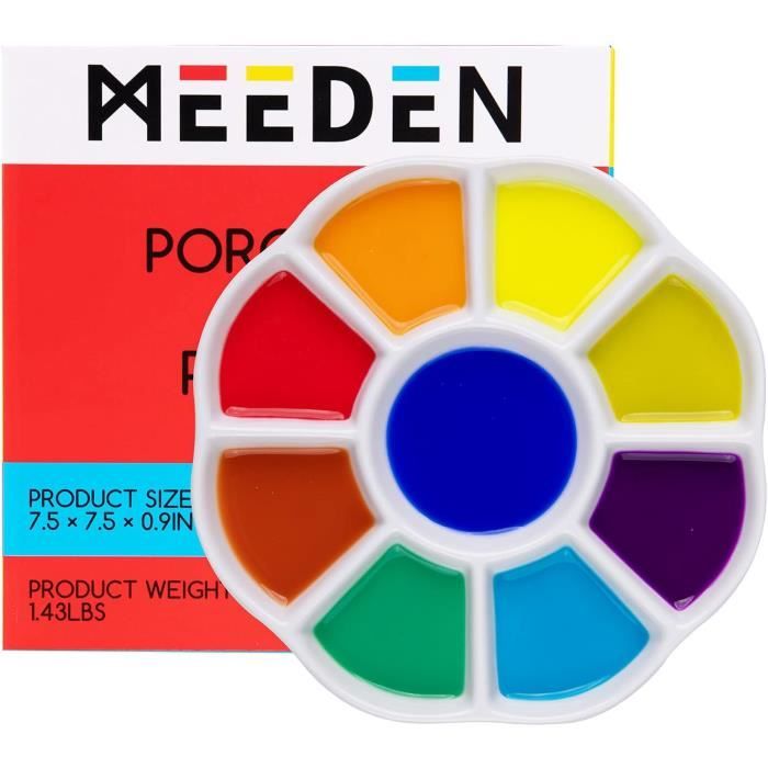 9 Puits Studio Porcelaine Plateau De Palette De Peinture, Plateau De ...