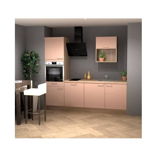 UB DESIGN Pack Cuisine ASTUCIO 1 CORAIL MAT - 240CM - Cdiscount Maison