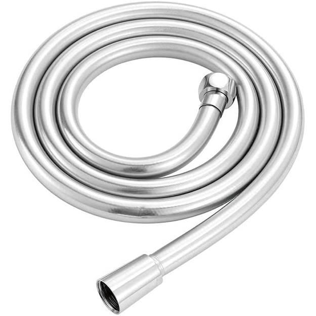 Tuyau De Douche Lisse en PVC Haute Pression en PVC Argenté De 1500 Mm ...