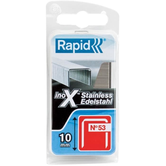 RAPID Agrafes acier inoxydable - Fil fin - N°53/06 mm - Cdiscount Bricolage