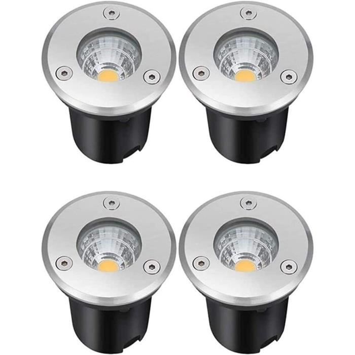 Spot LED Encastrable Exterieur Spot LED Escalier 12V-24V IP67 Étanche Lumières Enterrées Spot de ...