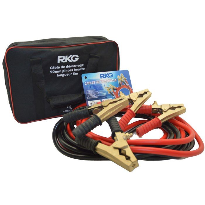 Câbles de démarrage - PL - 50mm2 1000A 5m - Pinces isolées en cuivre ...